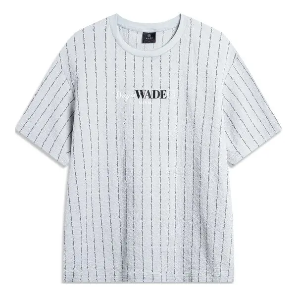 LI-NING Way Of Wade Striped Graphic T-shirt 'grey - Grey/black