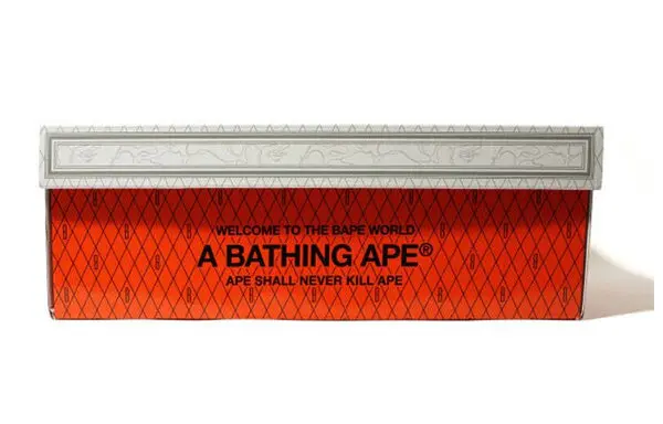 A BATHING APE X Heron Preston Sta "white Orange