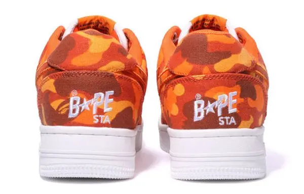 A BATHING APE X Heron Preston Sta "white Orange