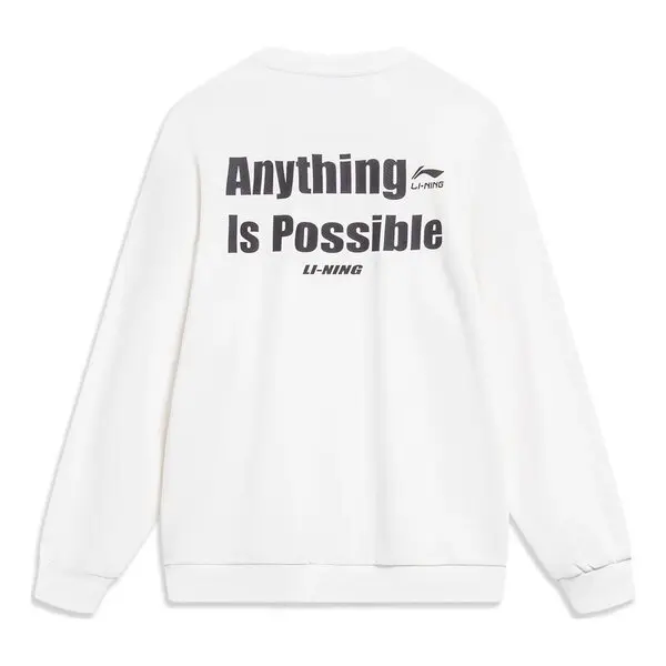LI-NING Anything Is Possible" Graphic Sweatshirt - White/black