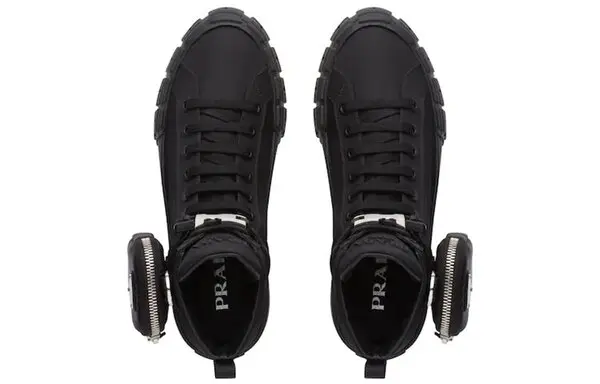 Prada Wheel Re-nylon High Top Sneakers