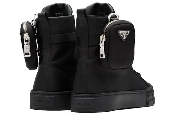 Prada Wheel Re-nylon High Top Sneakers