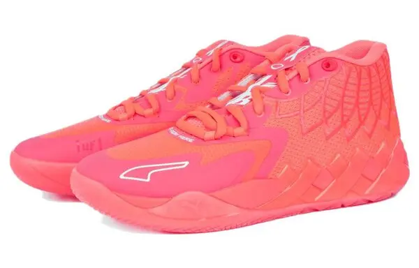 PUMA Mb.01 High Top "breast Cancer Awareness" Sneakers - Orange/red
