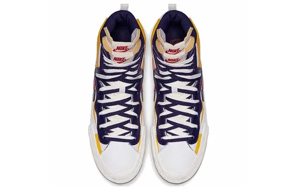 Nike Sacai X Blazer Mid - Yellow/white/red
