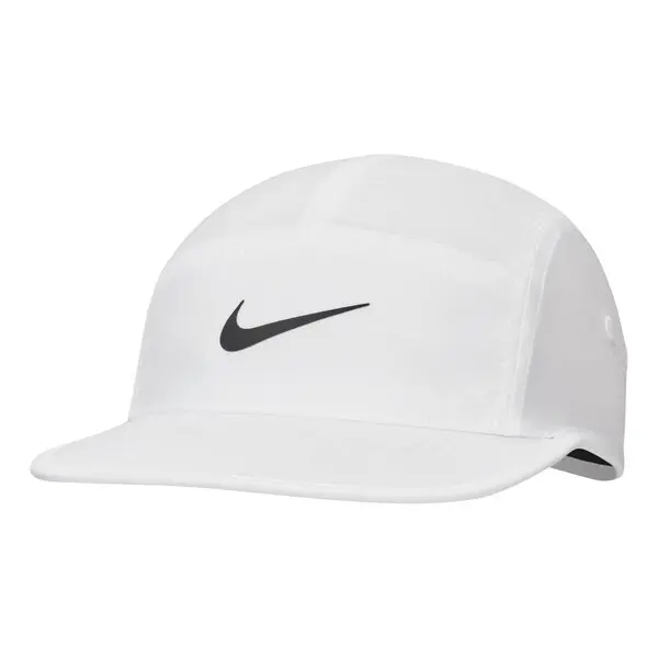 Nike Dri-fit Fly Unstructured Swoosh Cap 'white Anthracite - White/anthracite/black