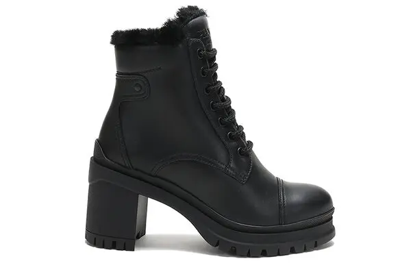 Prada Fur-lined Lace-up Ankle Boots