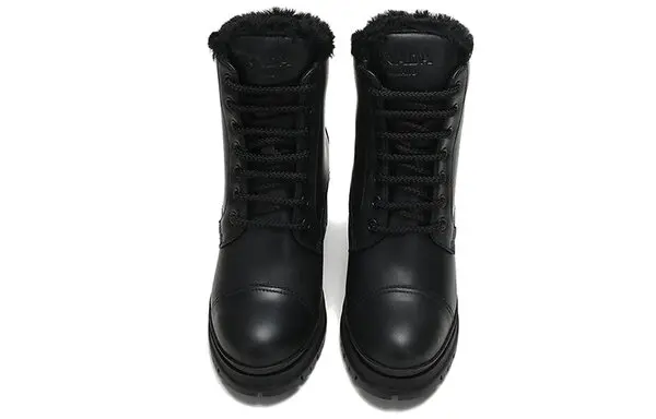 Prada Fur-lined Lace-up Ankle Boots