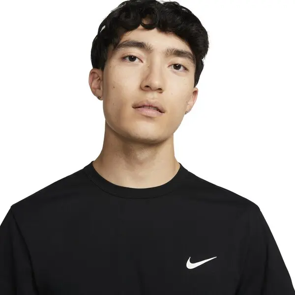 Nike Dri-fit Uv Hyverse Short Sleeve Fitness Top - Black