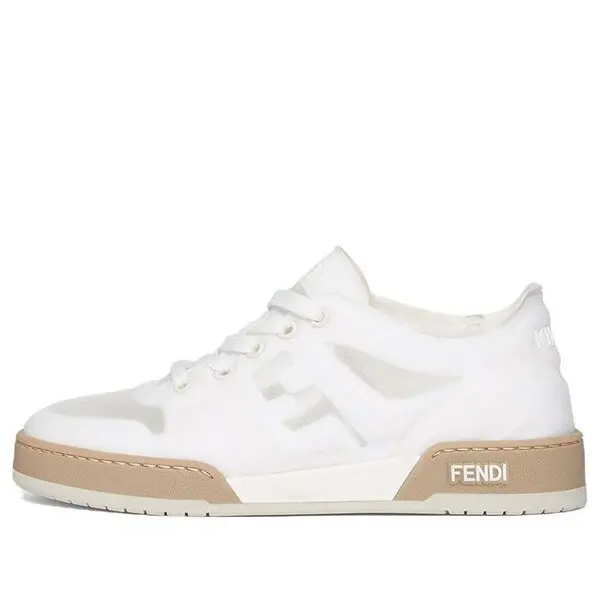 Fendi Match Low Top Mesh Sneakers - White