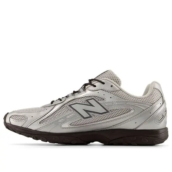 NEW BALANCE 204l Sneakers In Metallic Silver - Metallic Silver/coffee