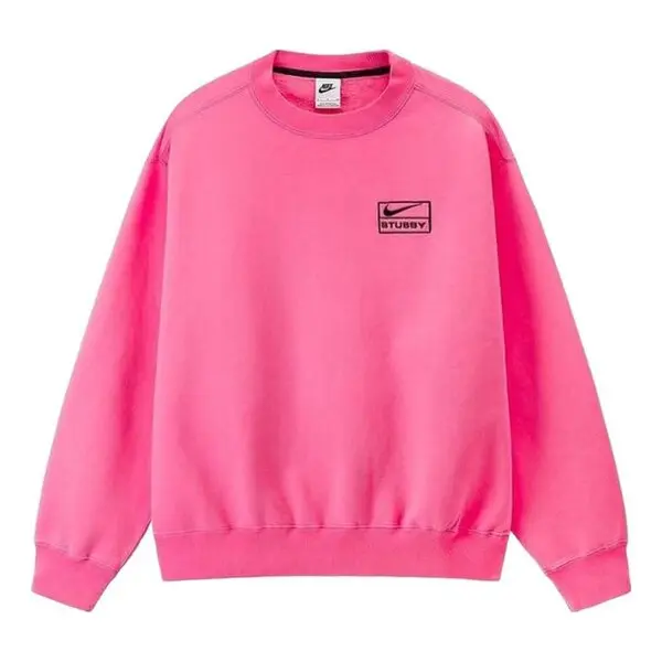 Nike X Stussy Fw22 Logo Sweatshirt Asia Sizing 'pink