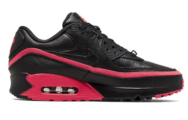 Nike Undefeated X Air Max 90 "black Solar Red" Sneakers - Black/solar Red