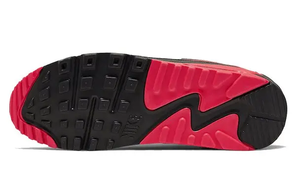 Nike Undefeated X Air Max 90 "black Solar Red" Sneakers - Black/solar Red