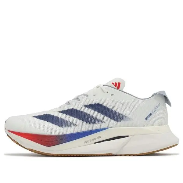 Adidas Adizero Boston Sneakers - Core White/dark Blue/pure Ruby