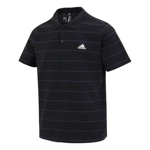 Adidas Original F-stripe Short Sleeve Polo Shirt - Black