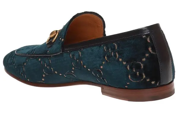 Gucci Jordaan Gg Loafer Velvet - Blue