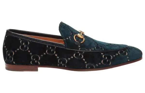 Gucci Jordaan Gg Loafer Velvet - Blue