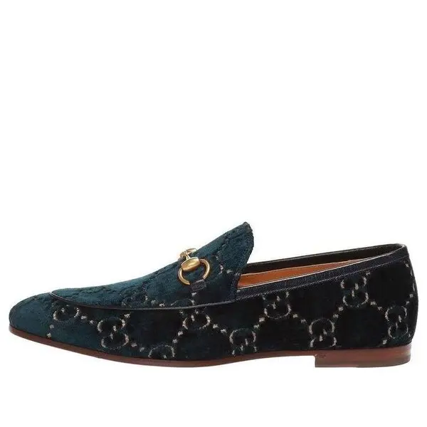 Gucci Jordaan Gg Loafer Velvet - Blue
