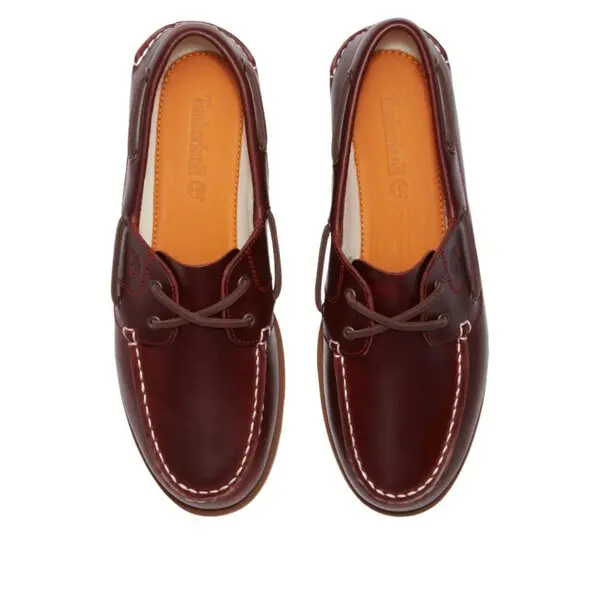 Timberland Classic Boat Full Grain Leather Shoes - Burgundy