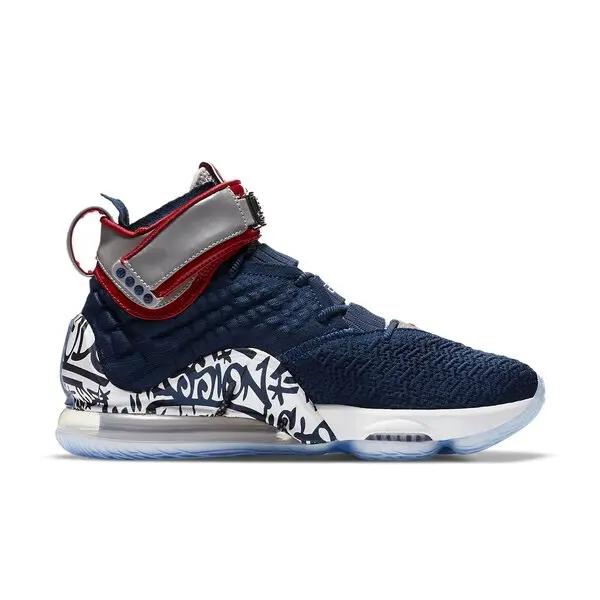Nike Lebron 17 High Top Basketball Sneakers - Blue