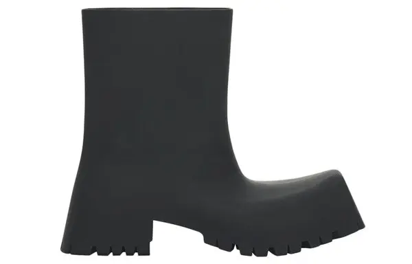 Balenciaga 50mm Trooper Rubber Boots - Black