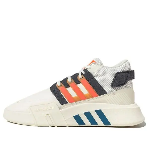 Adidas Originals Eqt "white" Sneakers - Cream/black/orange