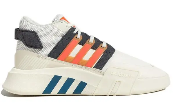 Adidas Originals Eqt "white" Sneakers - Cream/black/orange