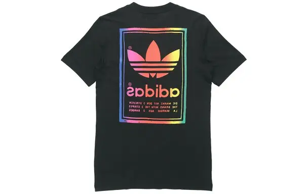 Adidas Originals Vintage Tee Multi-color Gradient Logo Short Sleeve