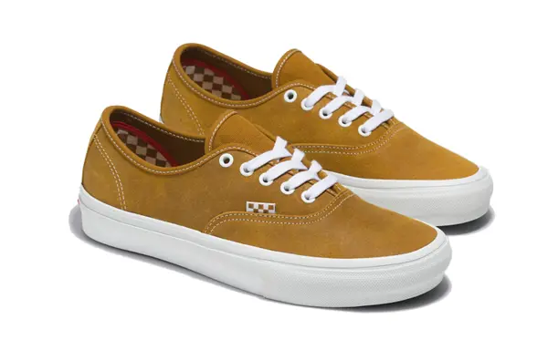 VANS Skate Authentic Leather Sneakers - Brown/white