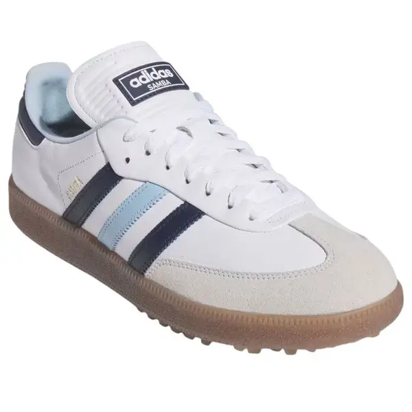 Adidas Samba Spikeless Golf Sneakers - Cloud White/night Indigo/clear Sky