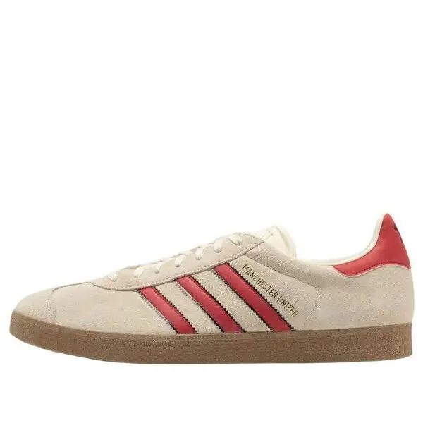 Adidas Gazelle Terrace Manchester United Sneakers - Cream White/red/core Black