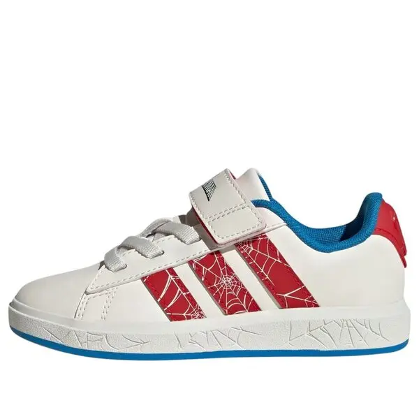 Adidas X Marvel Spider-man Grand Court Sneakers - Cloud White/pure Ruby/bright Blue