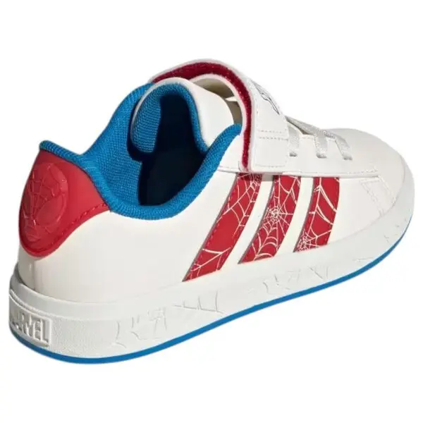Adidas X Marvel Spider-man Grand Court Sneakers - Cloud White/pure Ruby/bright Blue