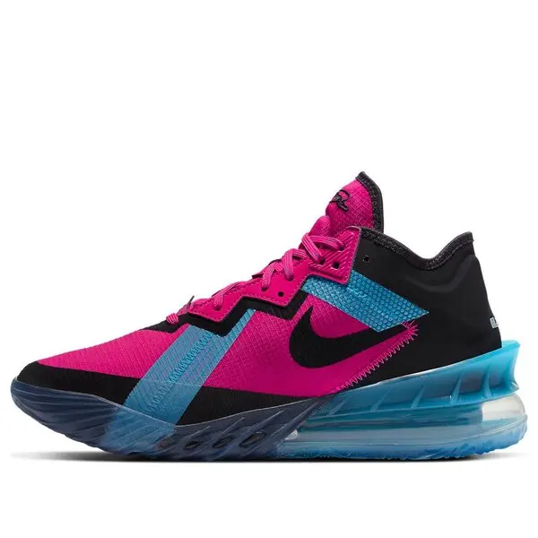 Nike Lebron 18 Low "neon Nights - Black/pink/blue