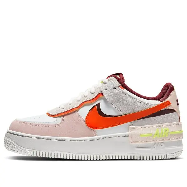Nike Force 1 Shadow Sneakers - White/orange/pink