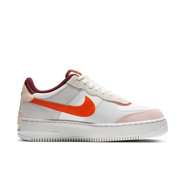 Nike Force 1 Shadow Sneakers - White/orange/pink