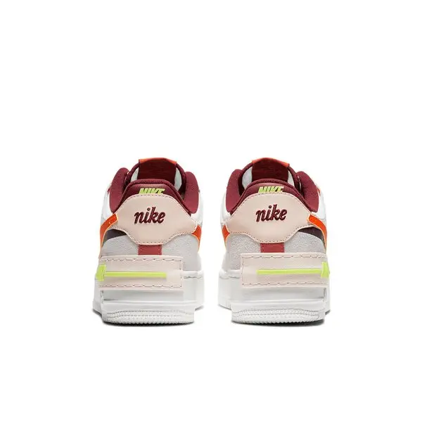 Nike Force 1 Shadow Sneakers - White/orange/pink