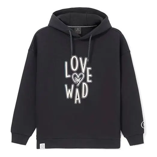 LI-NING Wade Series Loose Pullover Hoodie - Black/white