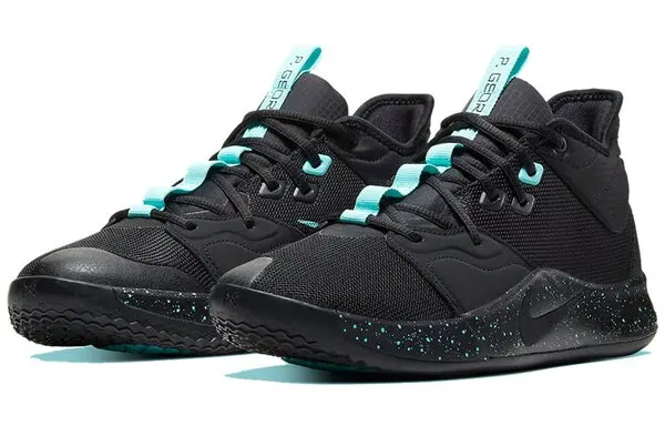 Nike Pg 3 "light Aqua" Basketball Sneakers - Black