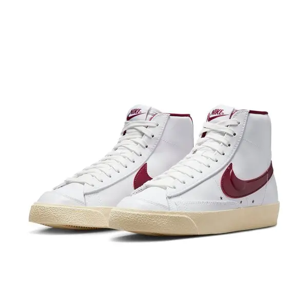 Nike Blazer Mid High Top Sneakers - White/red