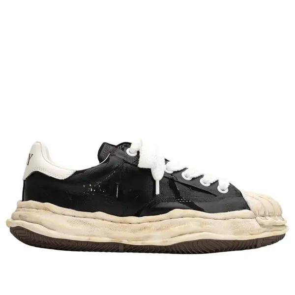 Mihara Yasuhiro Blakey Og Sole Film Attached Canvas Low Top Sneakers - Black