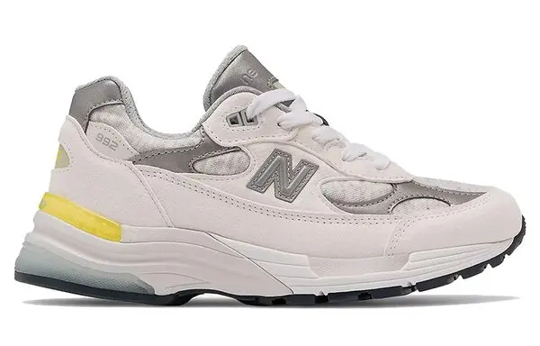 NEW BALANCE 992 Made In Usa "white Cyclone - Gray/white/yellow