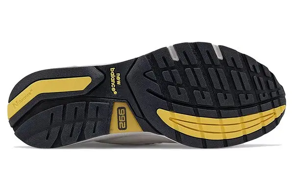 NEW BALANCE 992 Made In Usa "white Cyclone - Gray/white/yellow