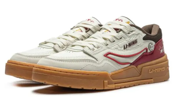 LI-NING 001 Btc Premium Sneakers - White/red/gum