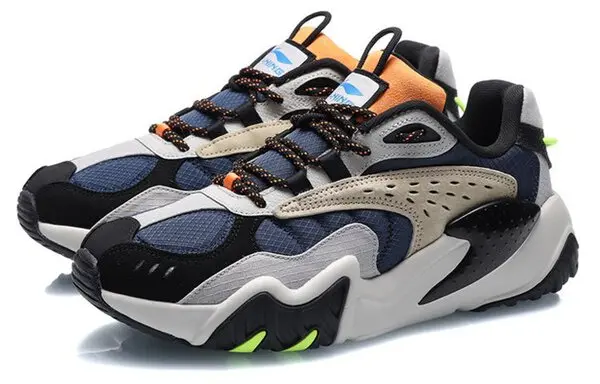 LI-NING X-claw Lite Low Athletic Sneakers - Blue/black/grey