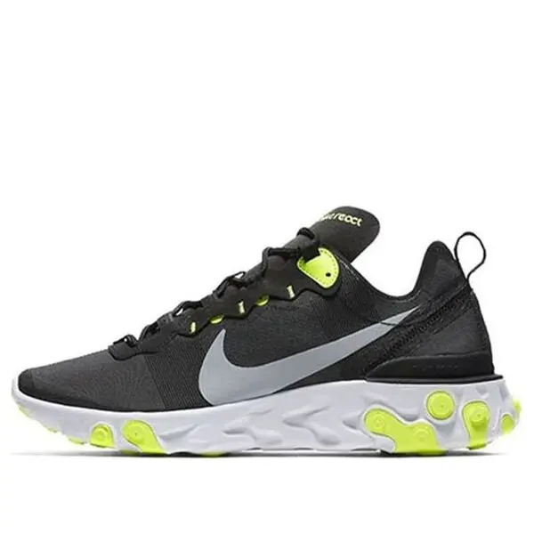 Nike React Element 55 Sneakers - Black/wolf Grey/volt