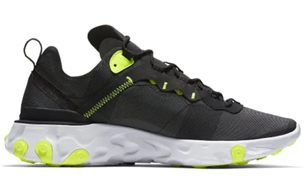 Nike React Element 55 Sneakers - Black/wolf Grey/volt