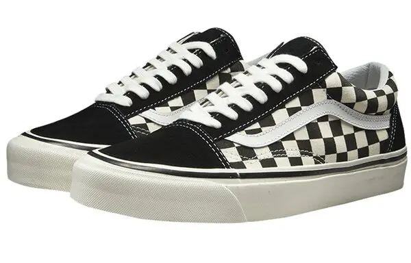 VANS Old Skool 36 Dx Anaheim Factory Black Checkerboard Sneakers - Black/white