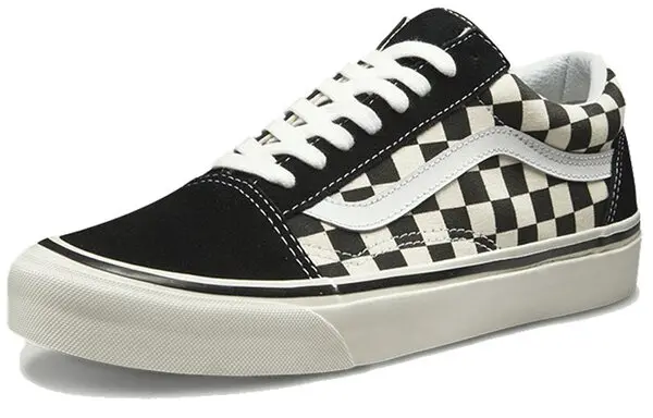 VANS Old Skool 36 Dx Anaheim Factory Black Checkerboard Sneakers - Black/white
