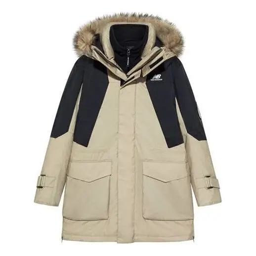 NEW BALANCE Winter Snowsuit Parka With Fleece Inner Jacket - Beige/black